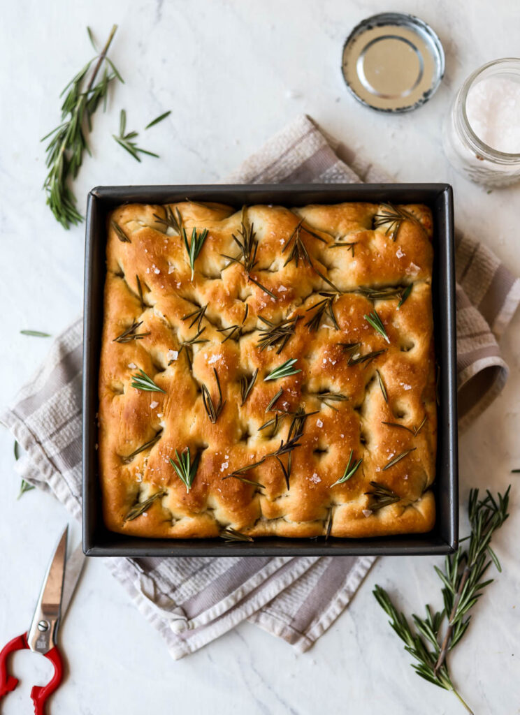 Cheesy Garlic Focaccia with Rosemary - Lion's Bread