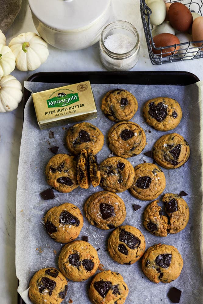 Pumpkin Chocolate Chip Cookies with Sea Salt - Lion's Bread